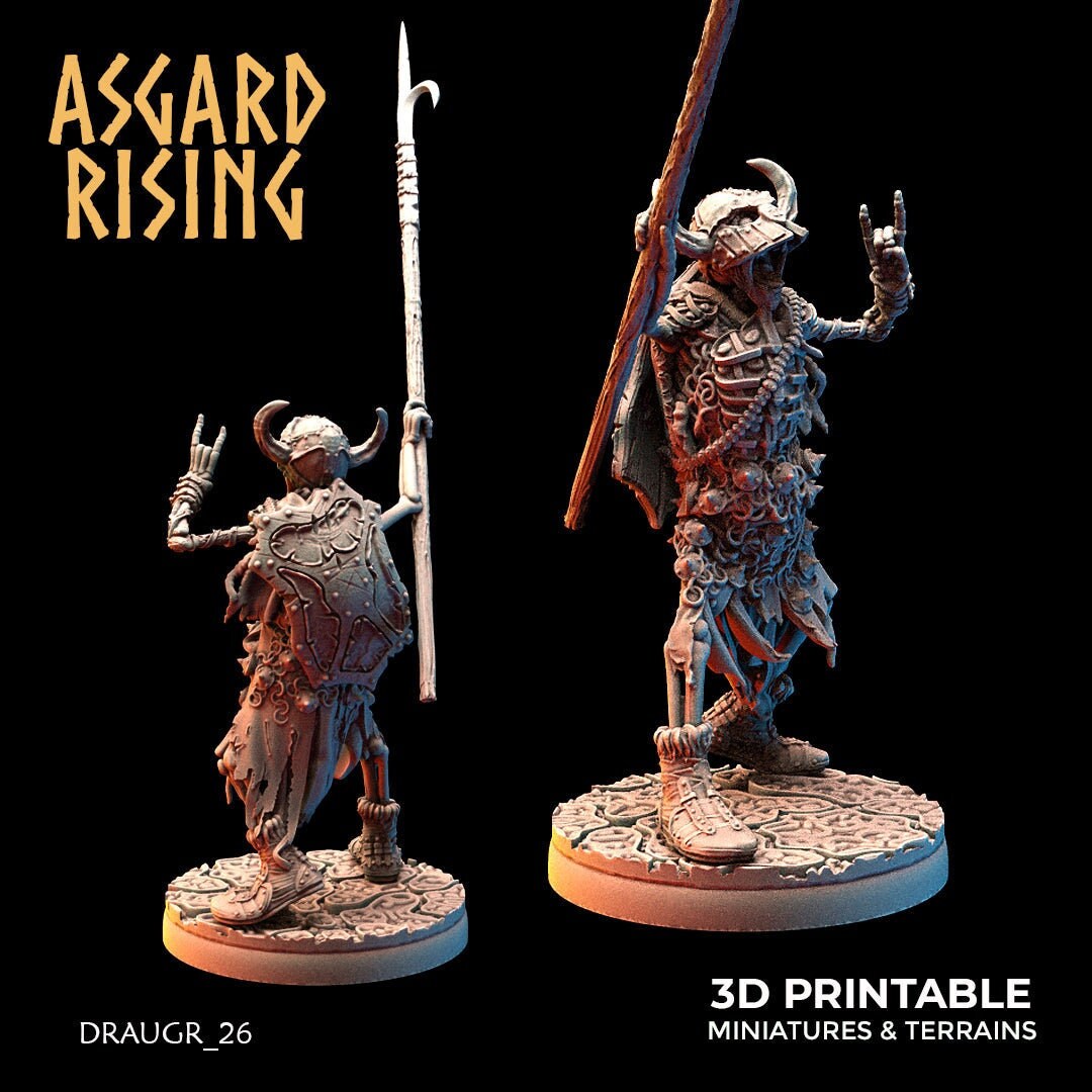 Draugr Phalanx 26 - Asgard Rising - Wargaming D&D Dnd - Etsy