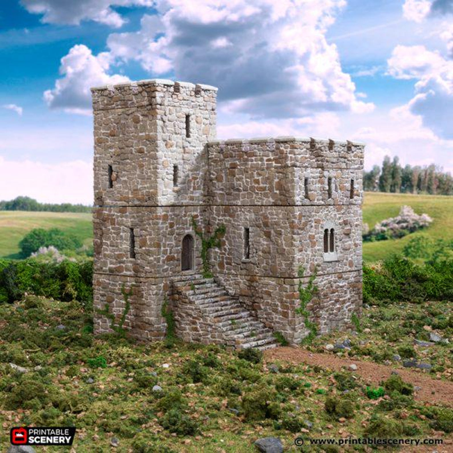 Norman Stone Fort - King and Country - Printable Scenery Terrain ...