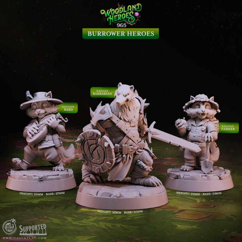 Woodland Hero Miniatures - Etsy