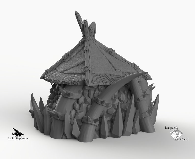 Orc Tusk Hut 15mm 28mm 32mm Rocket Pig Games Wargaming - Etsy