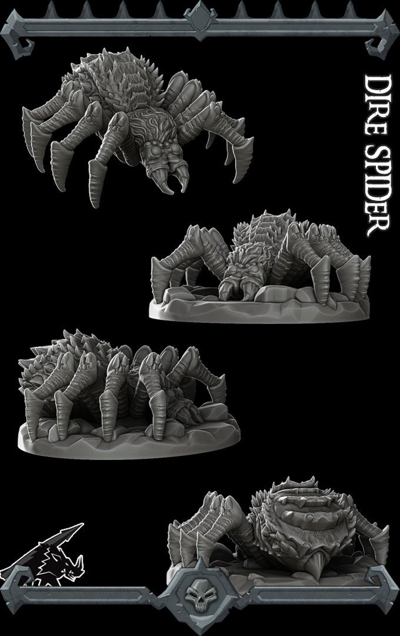 Dire Spider - Wargaming Miniatures Monster Rocket Pig Games - Etsy