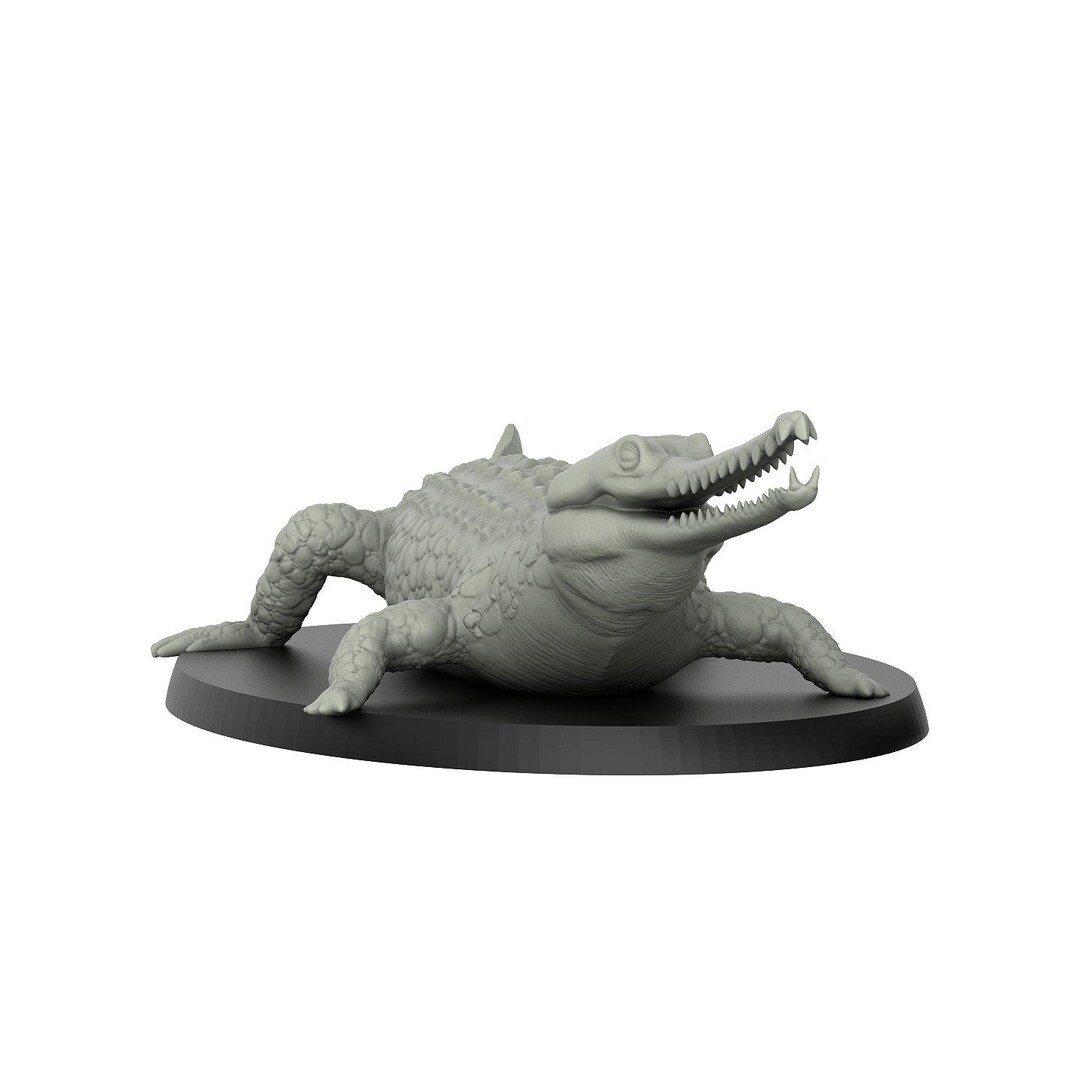 Gavial Crocodile Reptiles 3D IP Studios Terrain Wargaming D&D Dnd 28mm ...