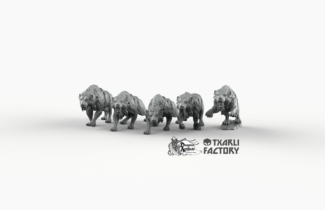 Sabertooth Cats - Northern Ogres - Txarli Factory Monster D&D Dnd ...