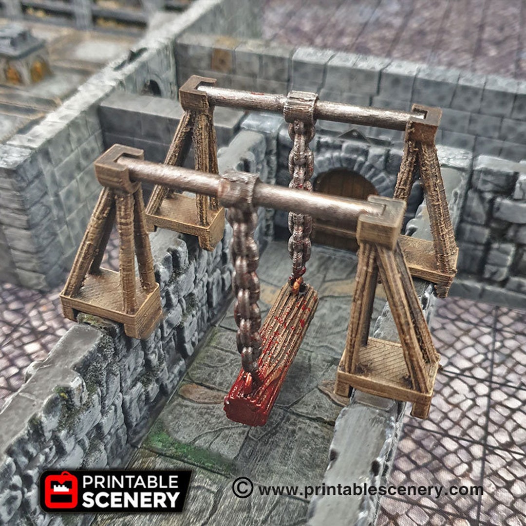 Swinging Log Trap - 28mm Clorehaven and the Goblin Grotto Wargaming ...