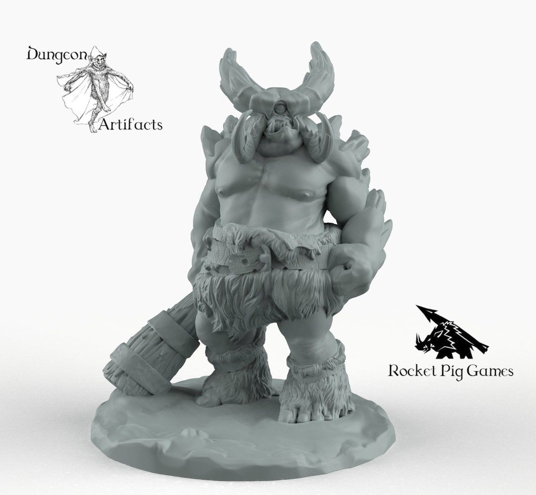 Giant Ice Cyclops - Wargaming Miniatures Monster Rocket Pig Games D&D ...
