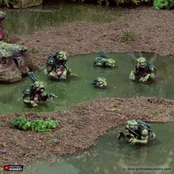 Nixies - the Gloaming Swamps - Printable Scenery Wargaming D&D Dnd 28mm ...