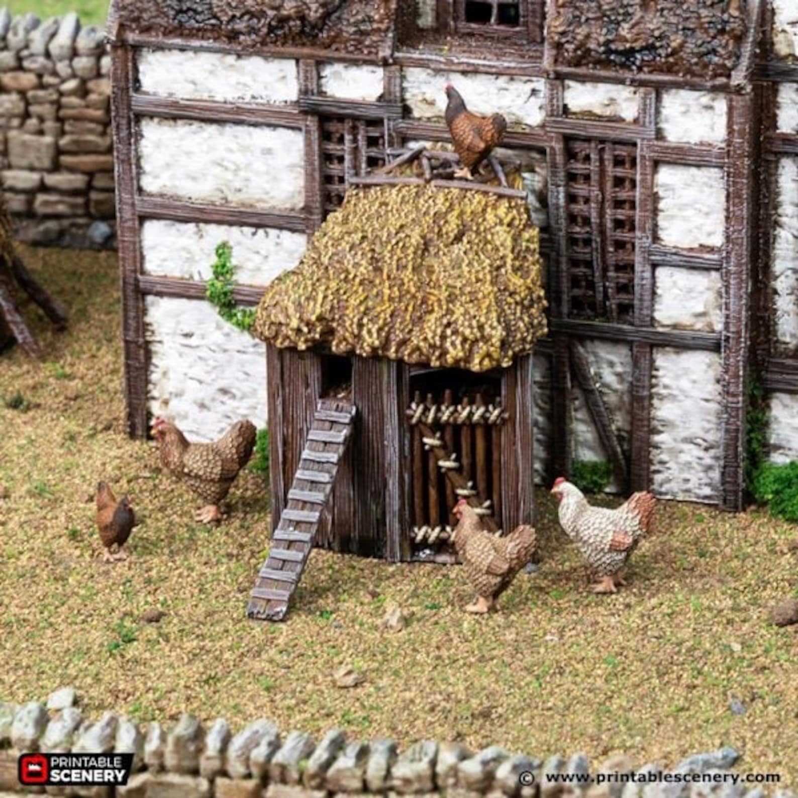 Farm Chicken Hut - King and Country - Printable Scenery Terrain ...