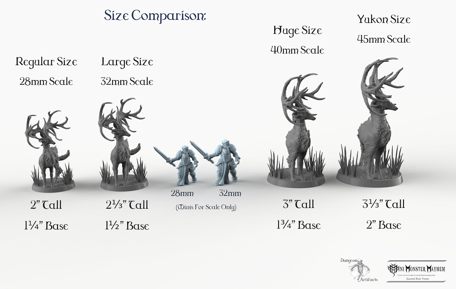 Stags - Fantastic Elk - Buck Deer Mini Monster Mayhem Wargaming ...