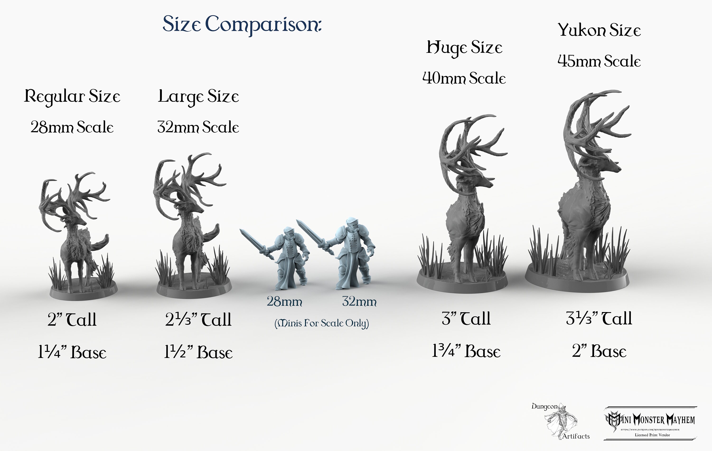 Stags - Fantastic Elk - Buck Deer Mini Monster Mayhem Wargaming ...
