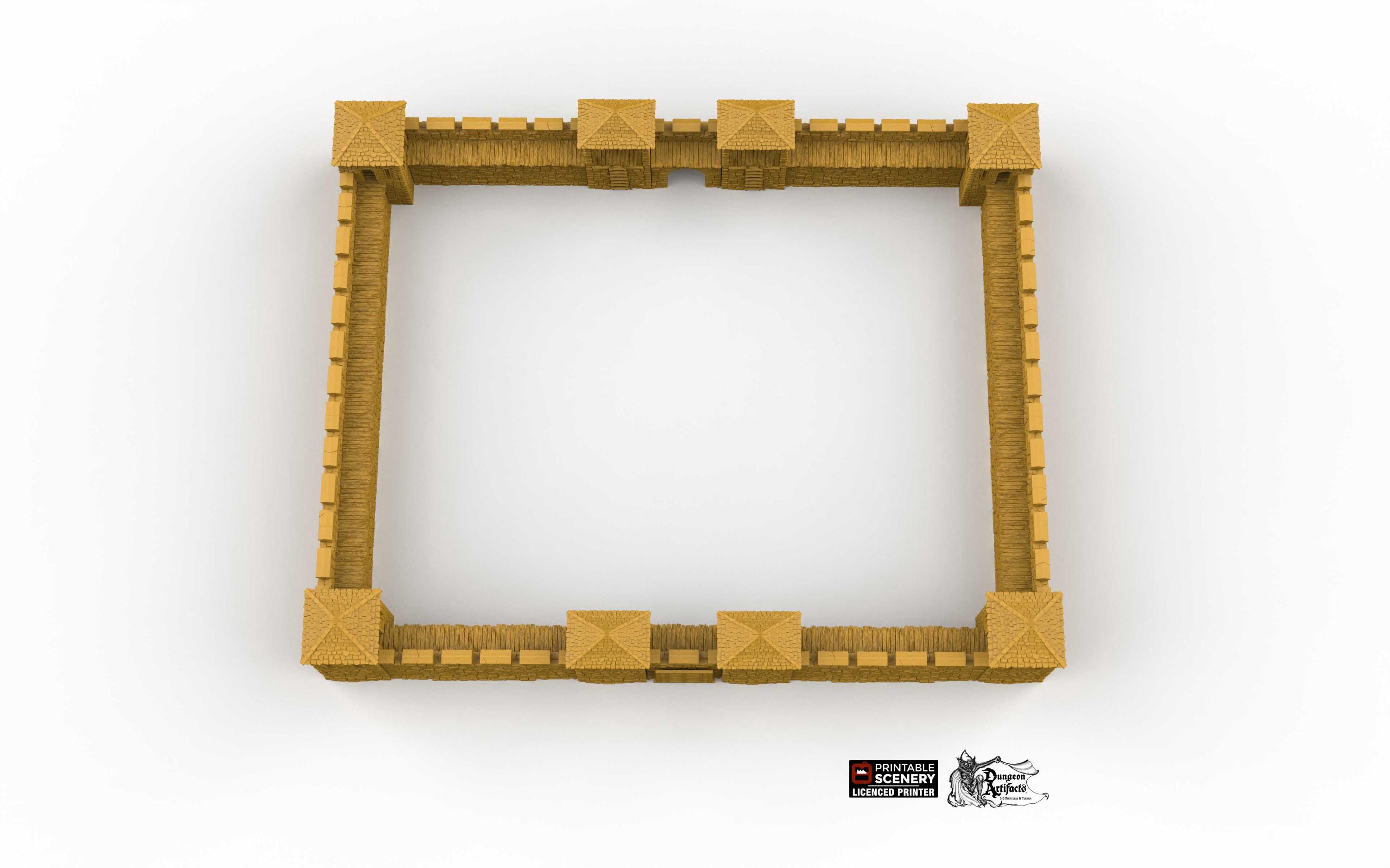 Norman Stone Fort Walls - King and Country - Printable Scenery Terrain ...