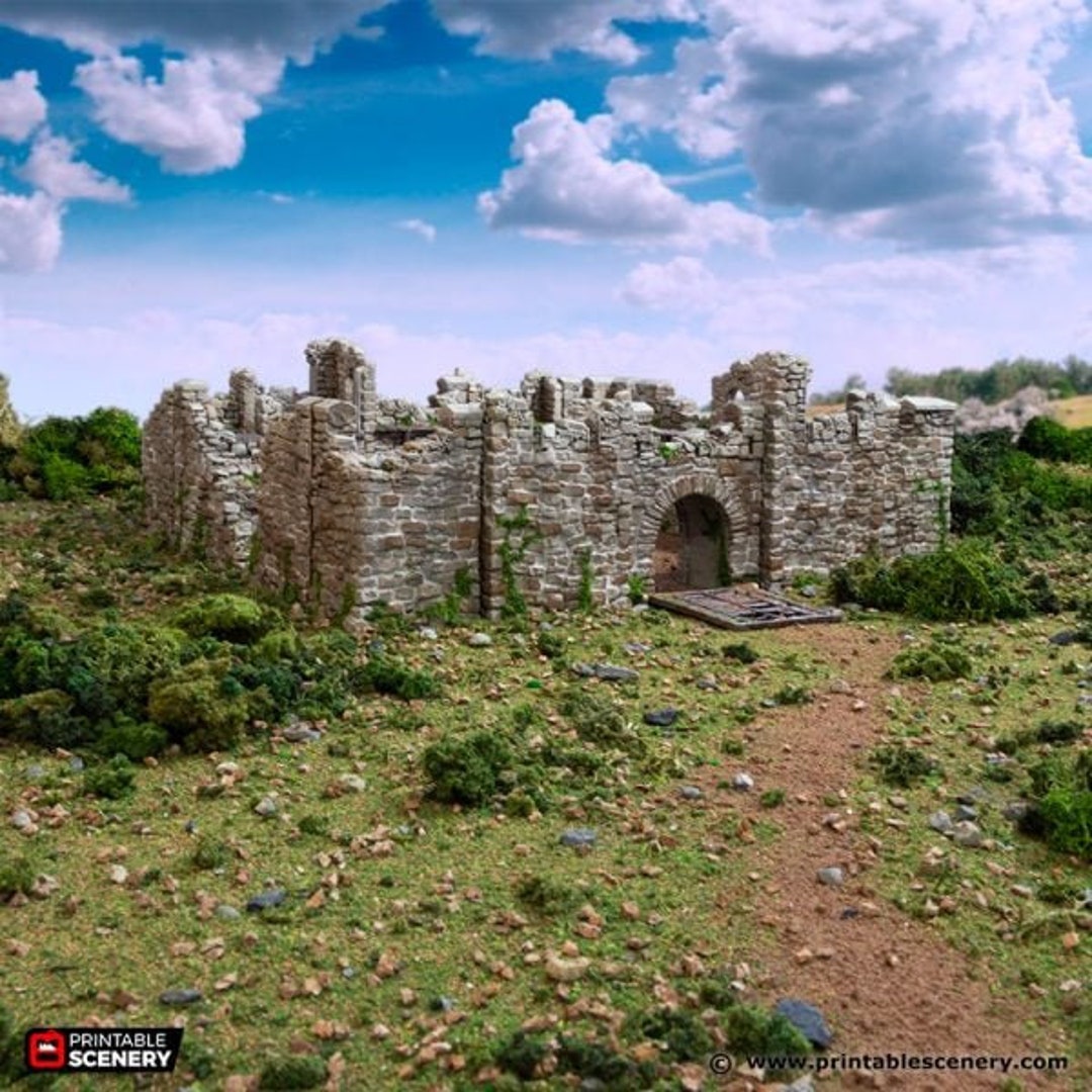 Ruined Norman Stone Fort Walls - King and Country - Printable Scenery ...