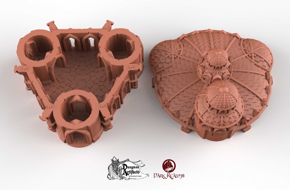Atlantean Building 3 - Atlantis - Dark Realms Terrain Wargaming D&D Dnd ...