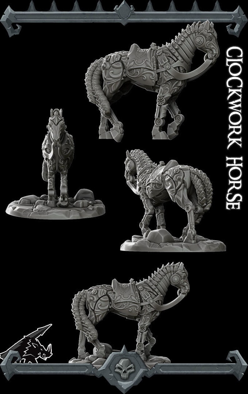 Clockwork Horse - Wargaming Miniatures Monster Rocket Pig Games - Etsy