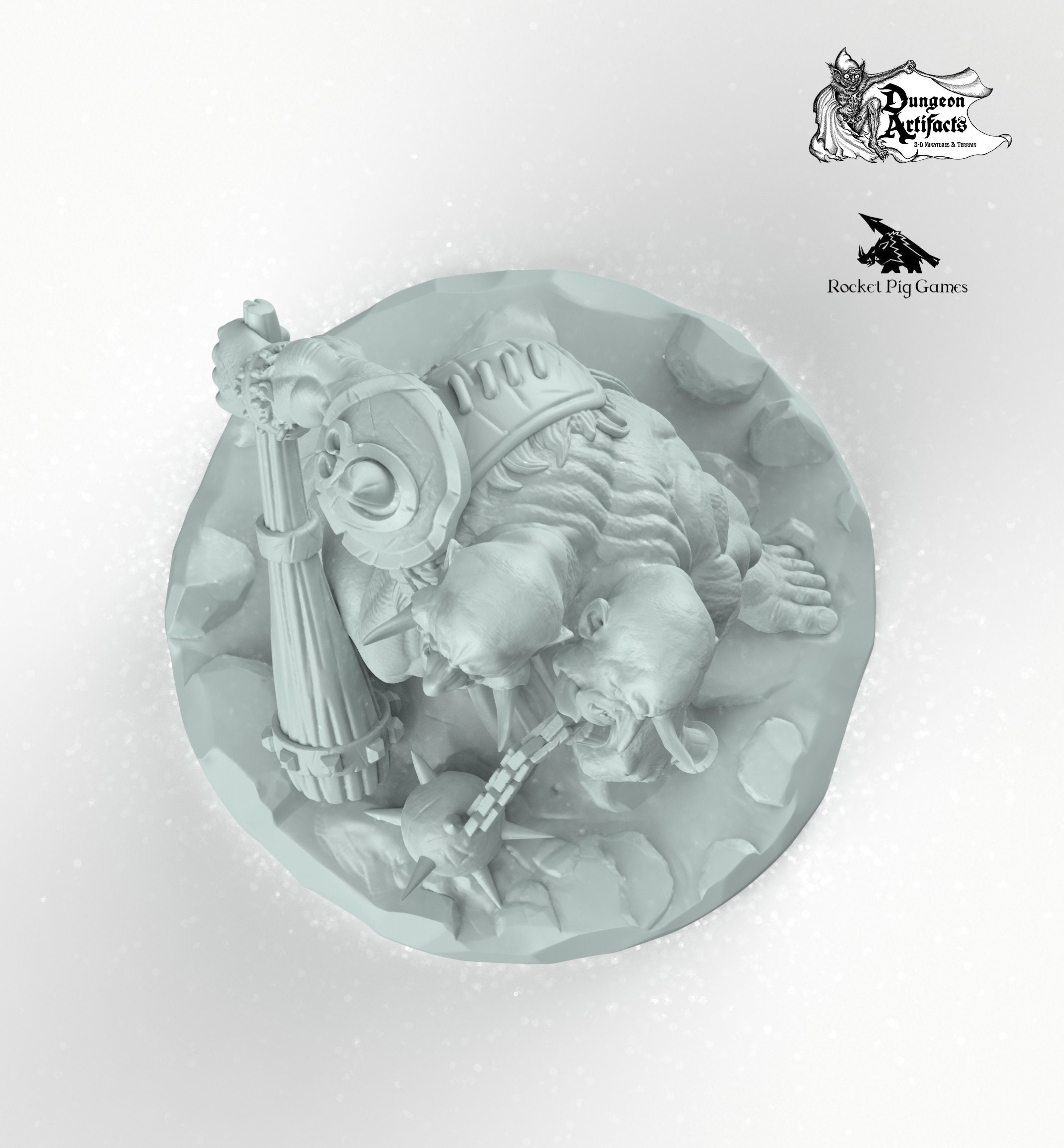 Two-headed Ogre - Ettin - Wargaming Miniatures Monster Rocket Pig Games ...