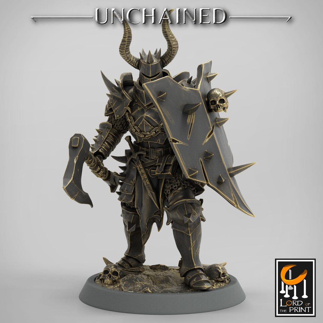 Olaf's Light Soldier With Axe and Shield - Stand - Unchained - Rescale ...