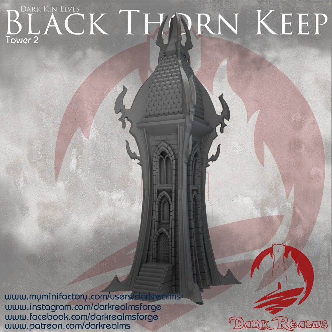 Dark Kin Elven Tower 2 Black Thorn Keep Dark Realms - Etsy