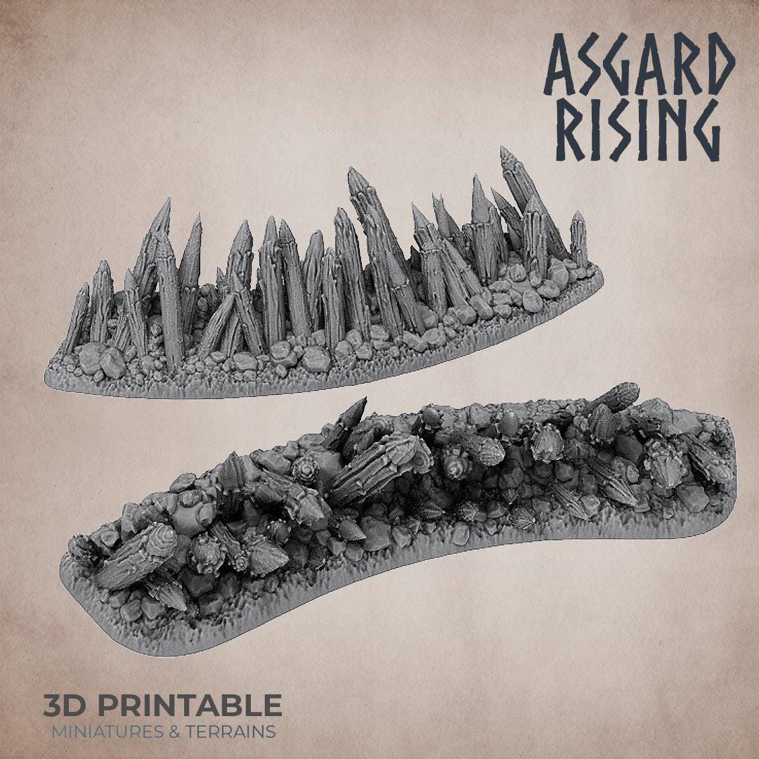Spiked Fences Set - Asgard Rising Miniatures - Wargaming D&D Dnd - Etsy