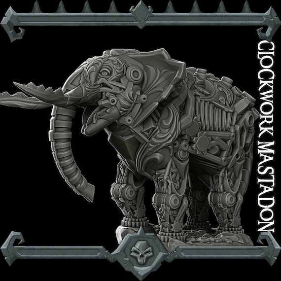 Clockwork Mastodon Wargaming Miniatures Monster Mastadon | Etsy