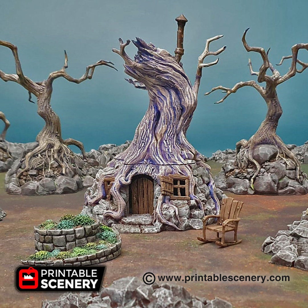 Witch's Hovel - Shadowfey Wilds 28mm 32mm Wargaming Terrain D&D, Dnd ...