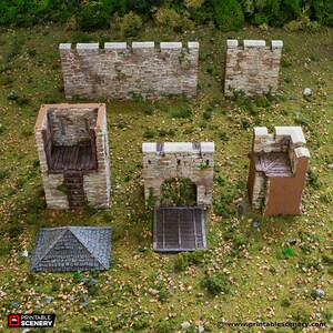 Modular Norman Stone Fort Walls - King and Country - Printable Scenery ...