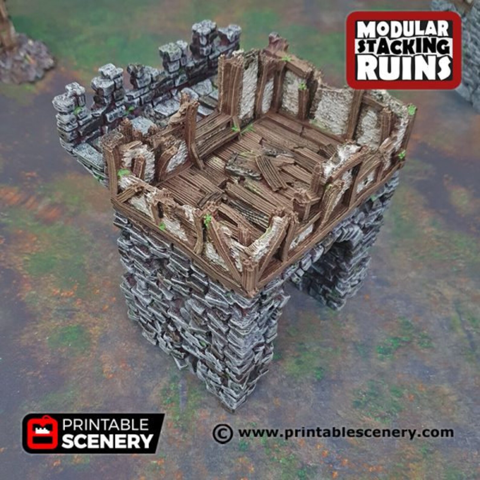 Ruined Gatehouse Entrance Gate Shadowfey Ruins 15mm 20mm 28mm 32mm 37mm ...
