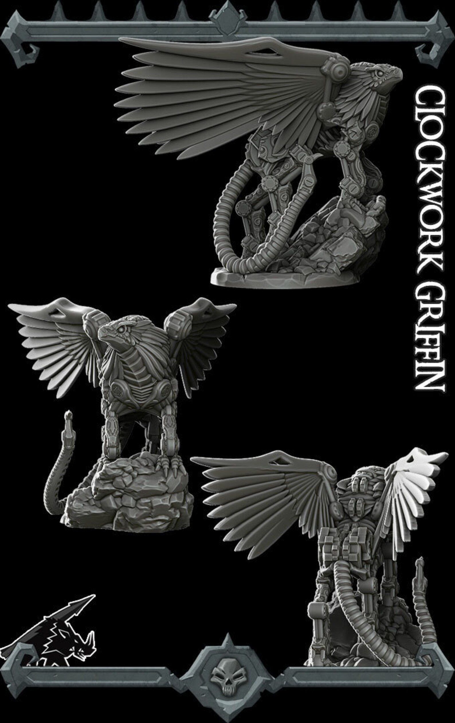 Clockwork Griffin - Griffon Gryphon Wargaming Miniatures Monster Rocket ...