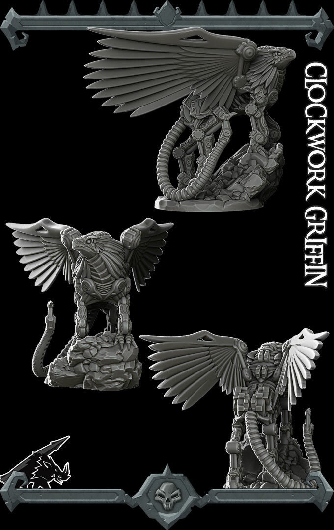 Clockwork Griffin Griffon Gryphon Wargaming Miniatures - Etsy