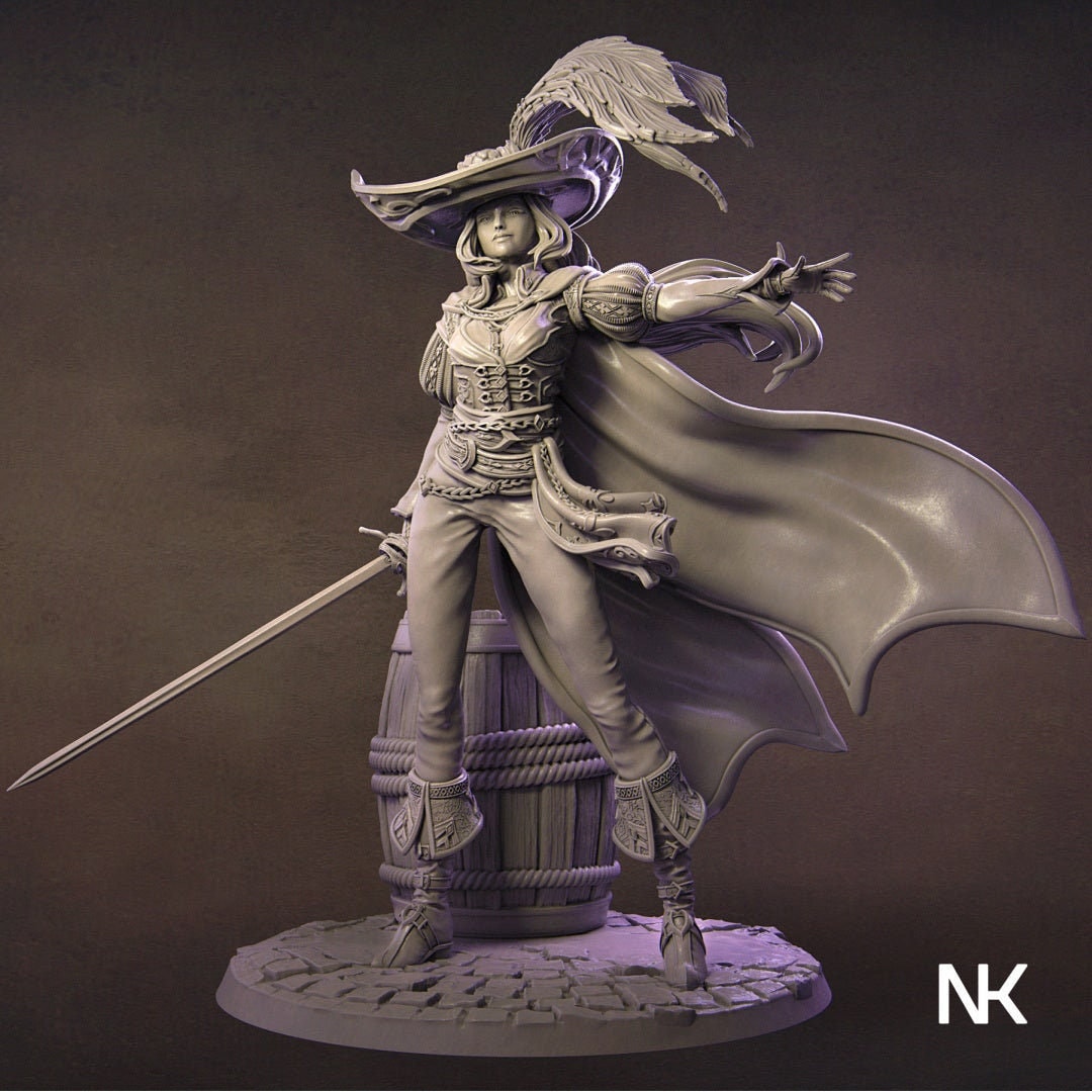 Elle the Musketeer - Nerikson - Wargaming D&D Dnd - Etsy