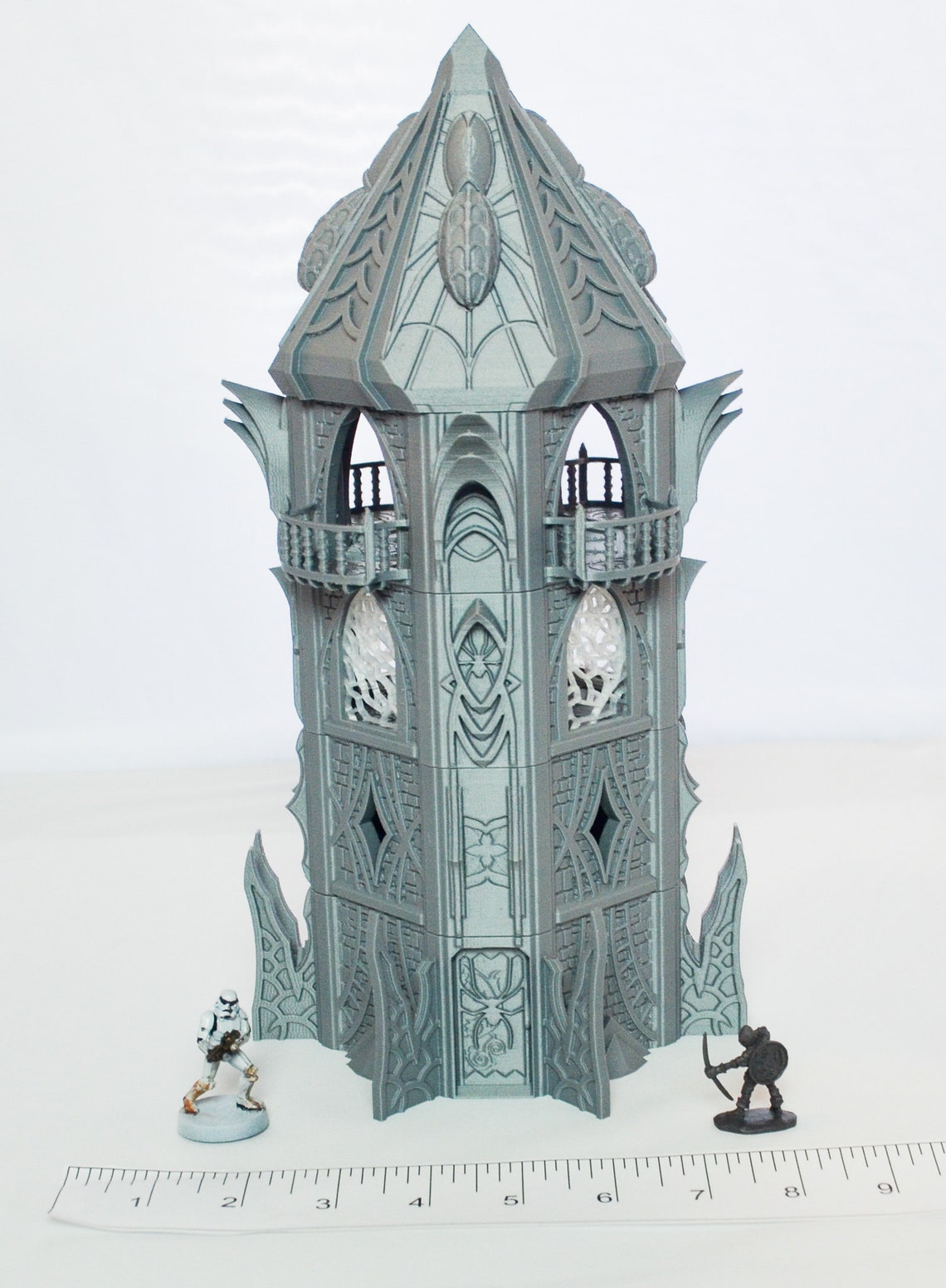 Dark Elf Modular Tower - Skyless Realms - 28mm 32mm Wargaming Terrain ...