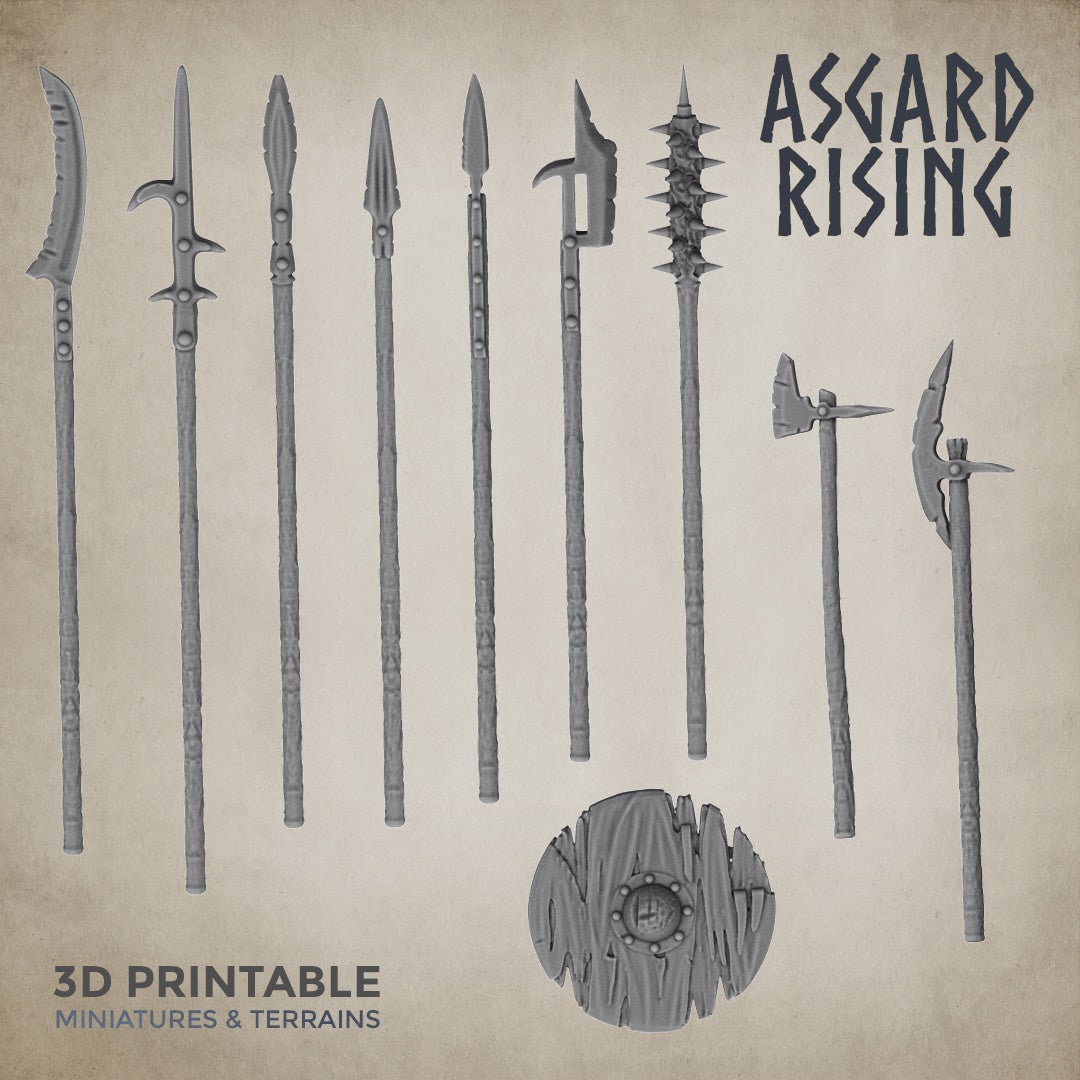 Weapons Set 7 - Asgard Rising Miniatures - Wargaming D&D Dnd - Etsy
