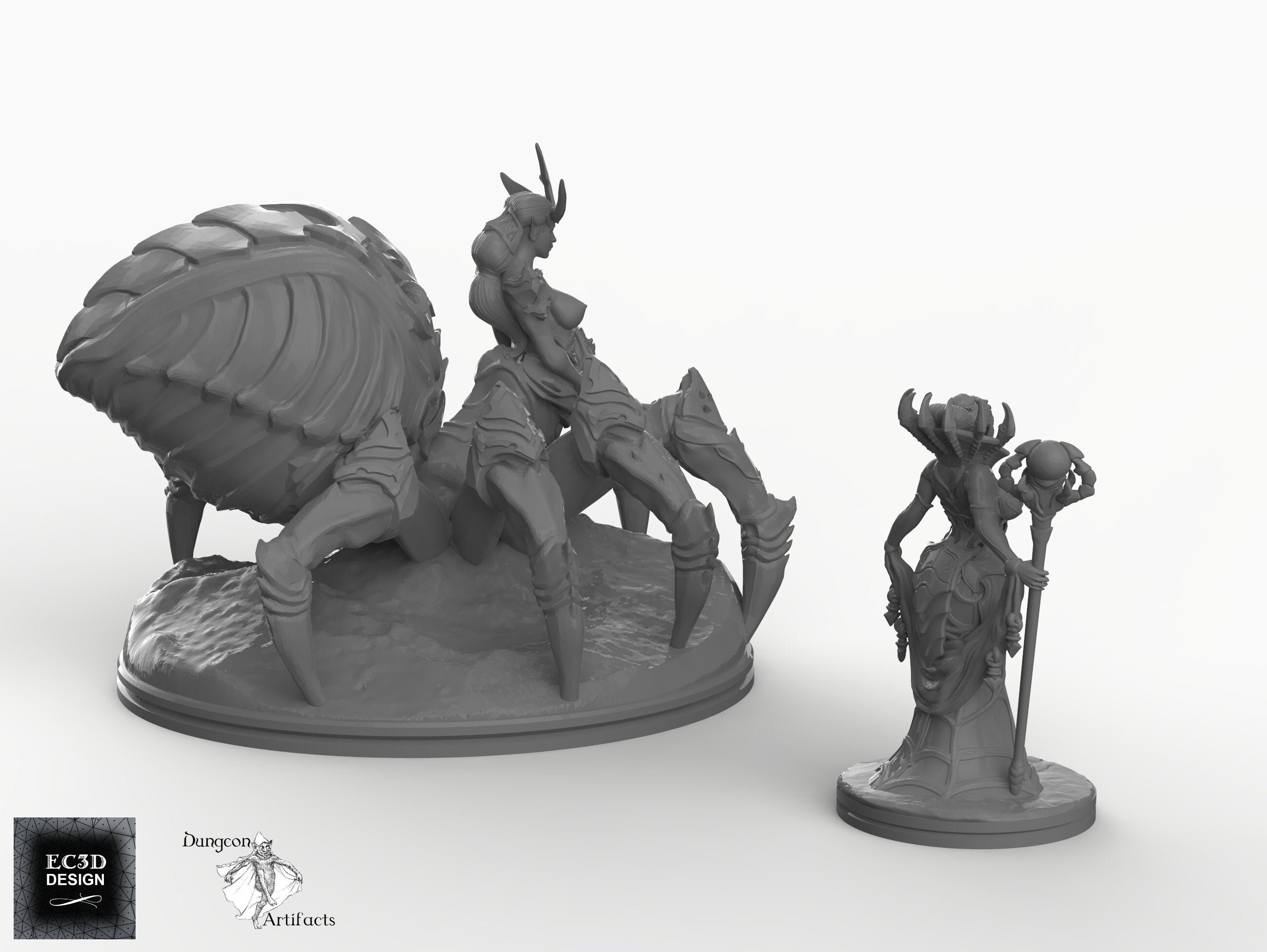 Spider Queen - EC3D Skyless Realms Wargaming Miniatures Monster D&D Dnd ...