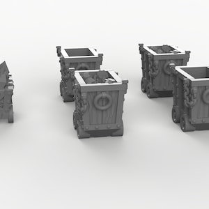 Mine Carts - 15mm 28mm 32mm Skyless Realms EC3D Wargaming Terrain D&D ...
