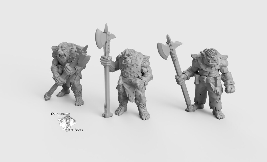 Bug Bears With Halberds - Bugbears Wargaming Miniatures Monsters - Etsy