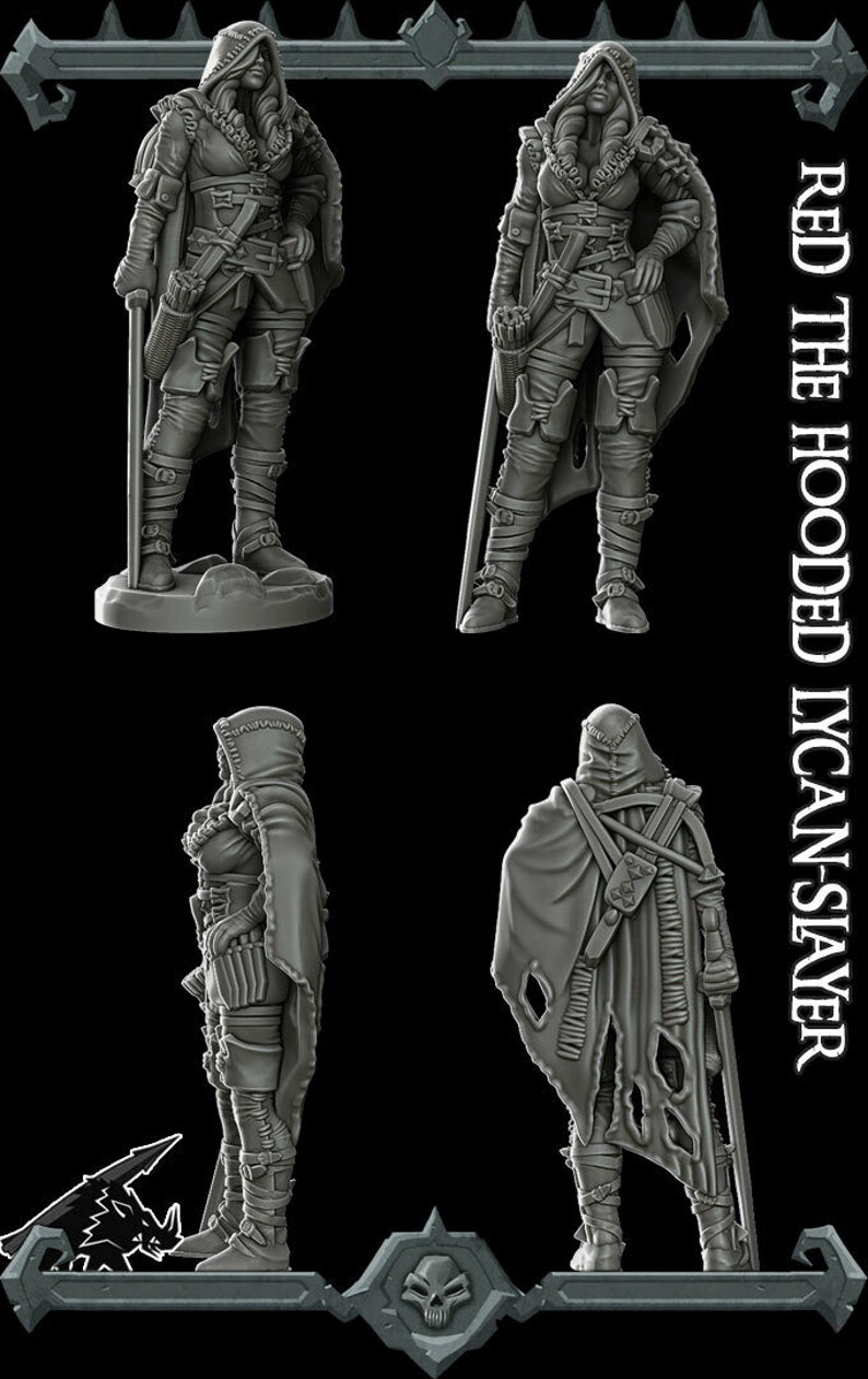 Red the Hooded Lycan Slayer - Wargaming Miniatures Rocket Pig Games D&D ...