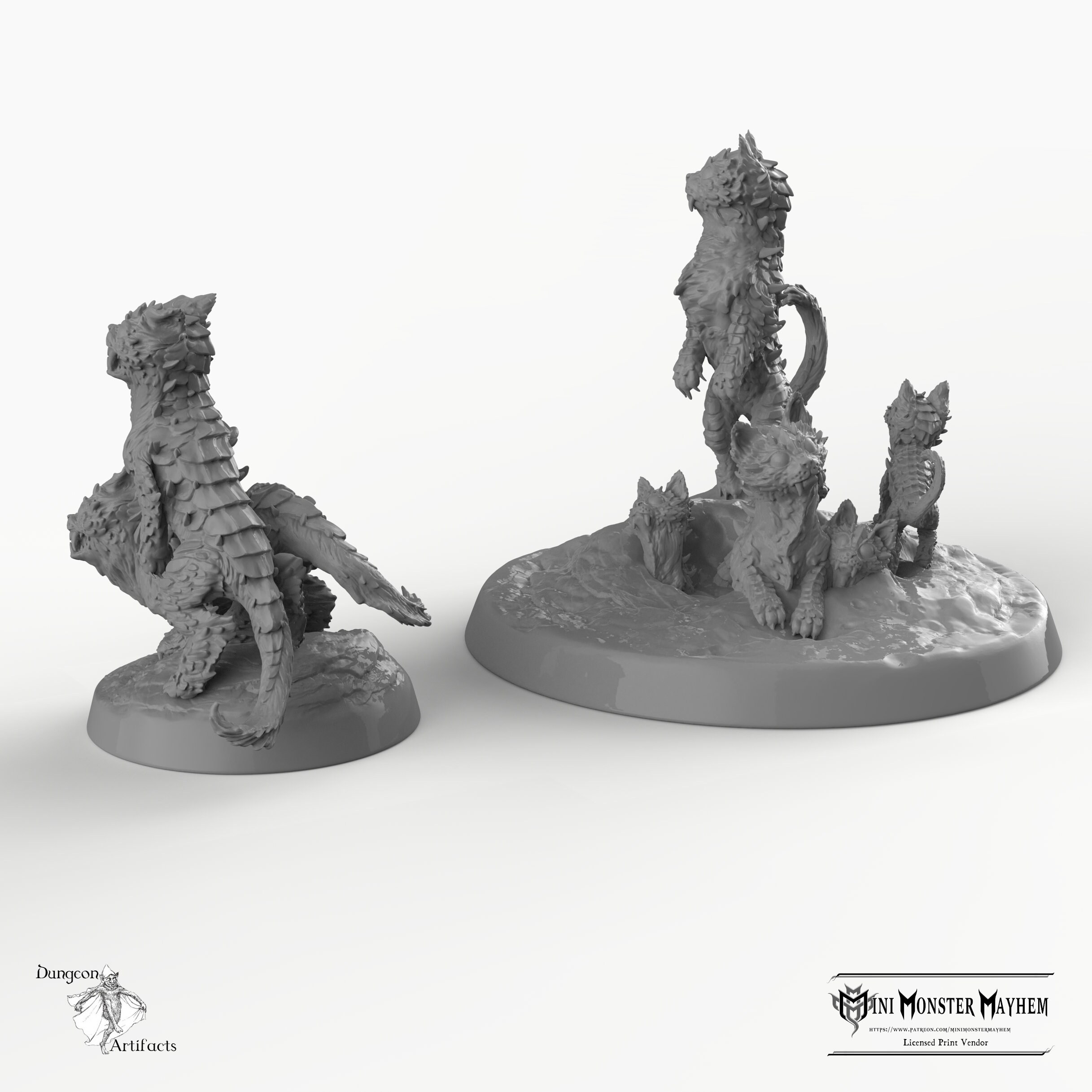 Dino Kitty - Dinosaur Kittens Mini Monster Mayhem Wargaming Miniatures ...
