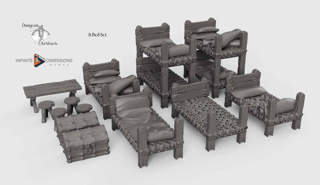 Medieval Dormitory Furnishings 28mm 32mm Wightwood Abbey Wargaming ...