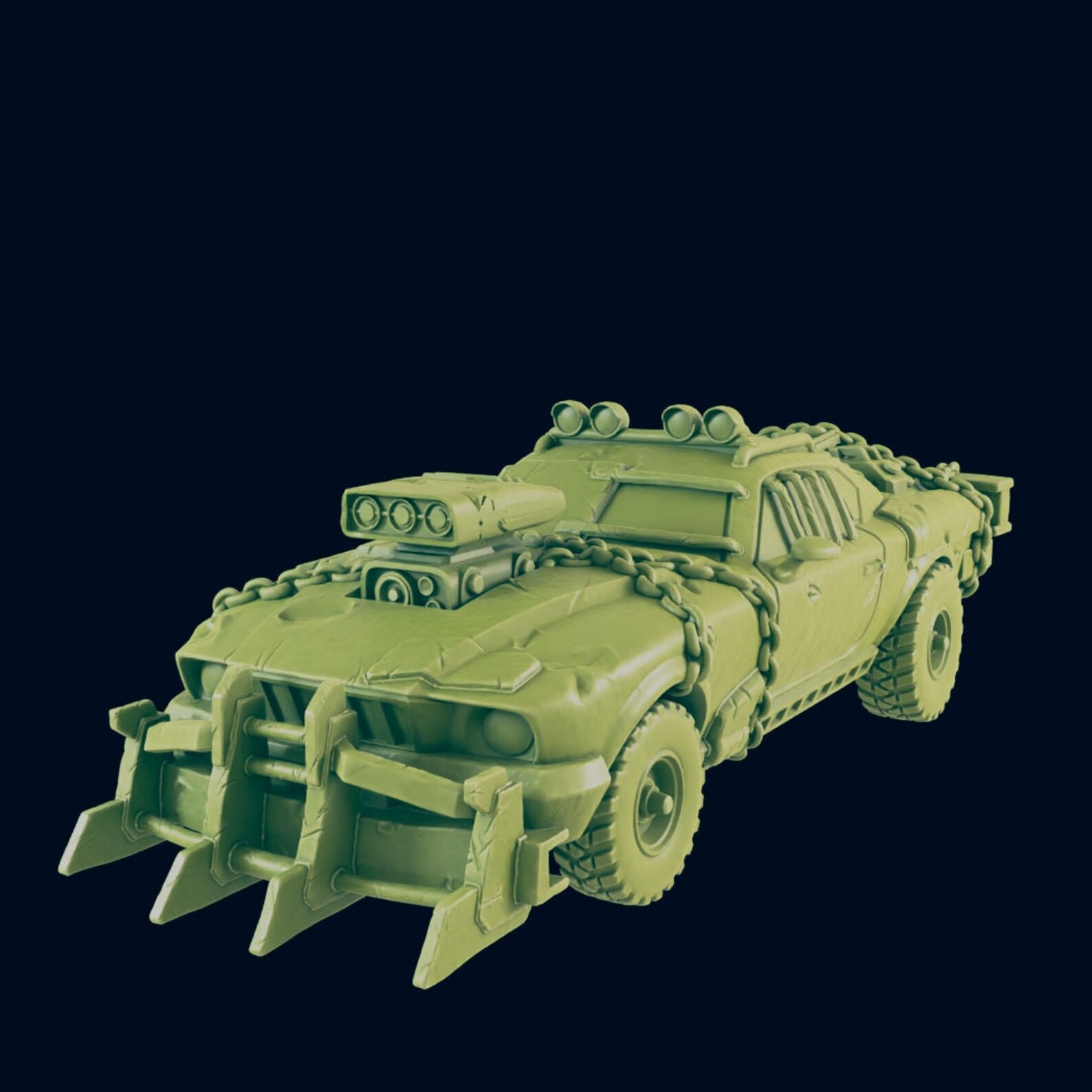 Wasteland Battle Car - Beyond the Badlands - EC3D - Wasteland Terrain ...