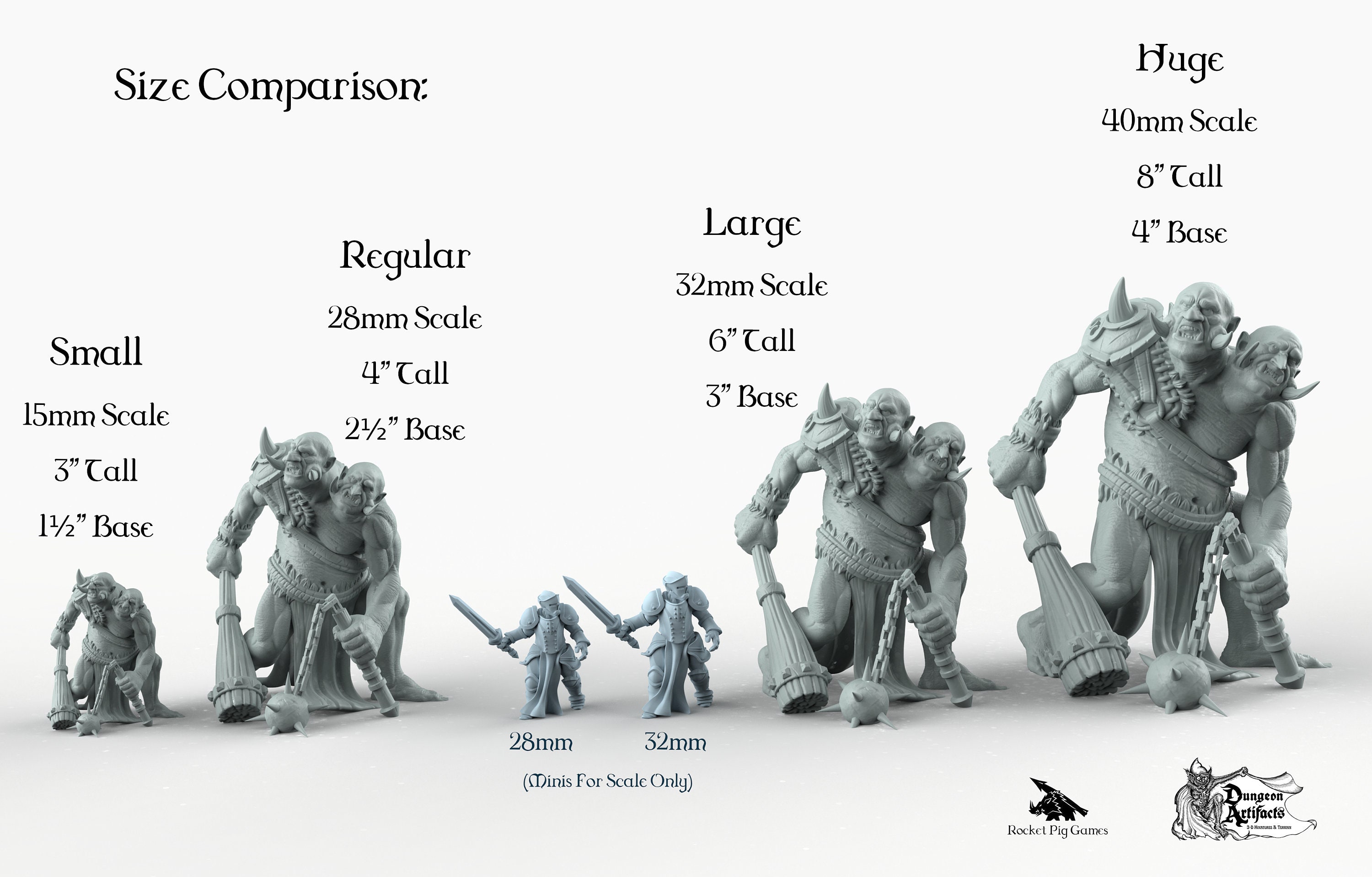 Two-headed Ogre - Ettin - Wargaming Miniatures Monster Rocket Pig Games ...