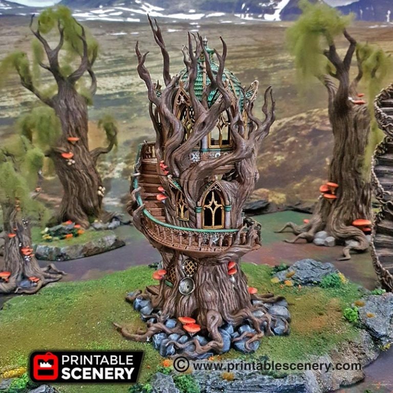 Gloomwood Treehouse - Dwarves, Elves and Demons - 28mm 32mm Wargaming ...