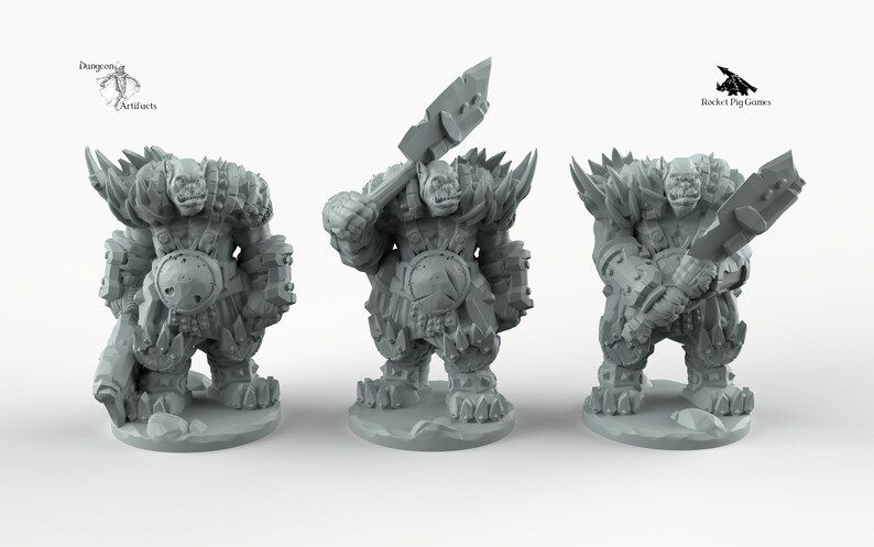 Orc Grunts Miniatures Monster Rocket Pig Games D&D Dnd | Etsy
