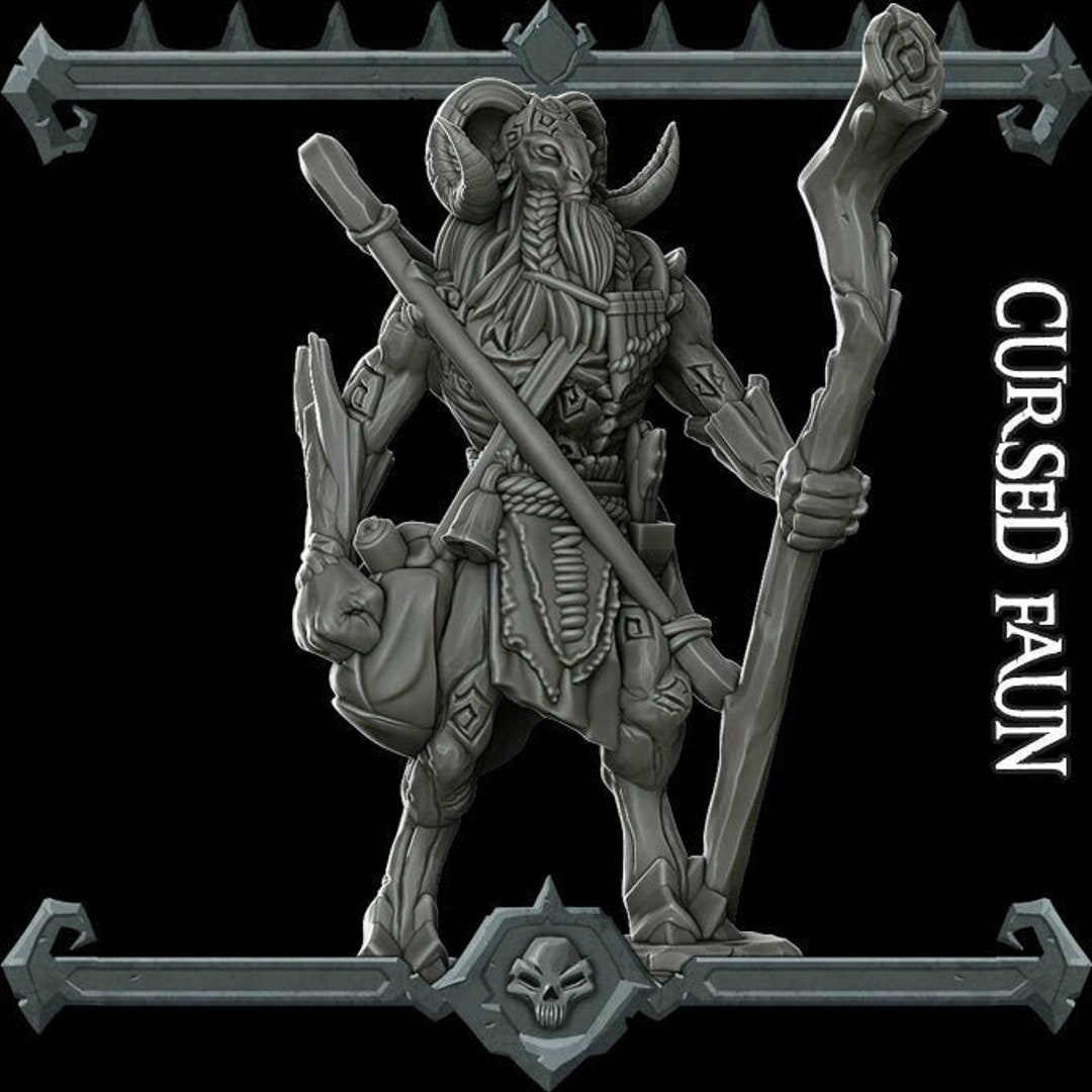 Cursed Faun - Satyr - Wargaming Miniatures Rocket Pig Games D&D Dnd ...