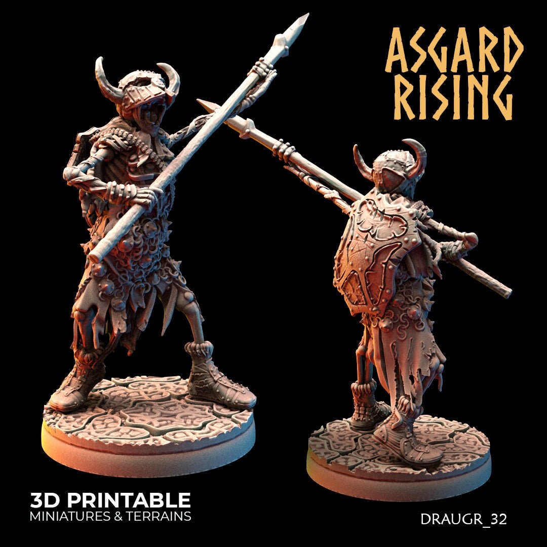 Draugr Phalanx 32 - Asgard Rising - Wargaming D&D Dnd - Etsy