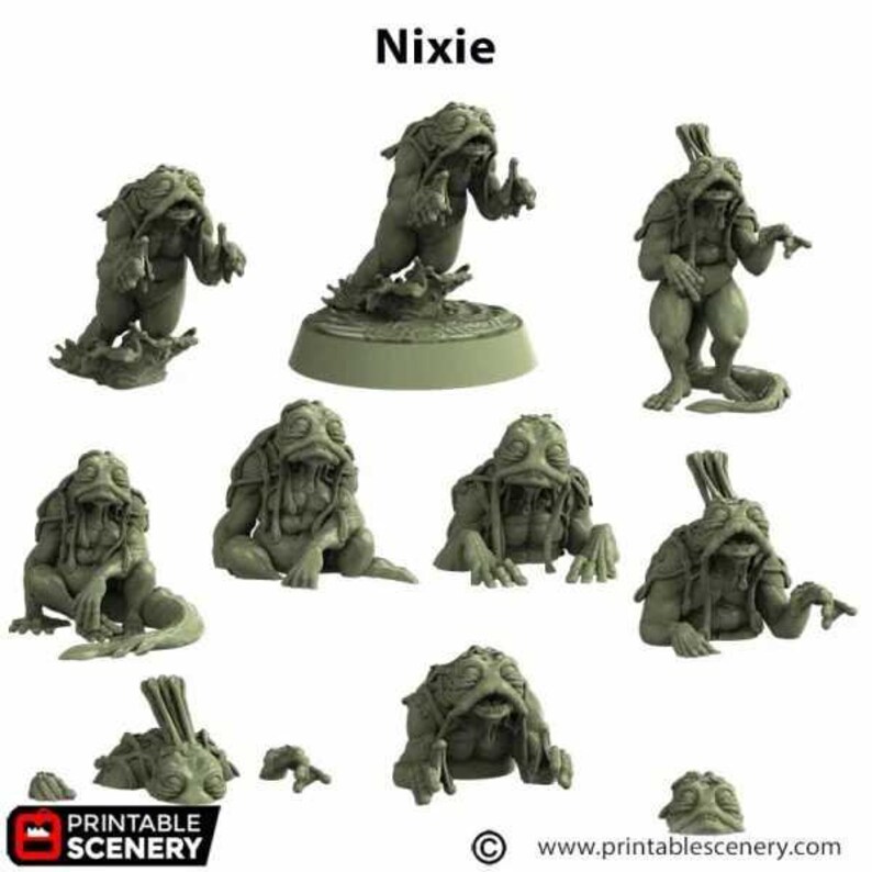 Nixies - the Gloaming Swamps - Printable Scenery Wargaming D&D Dnd 28mm ...