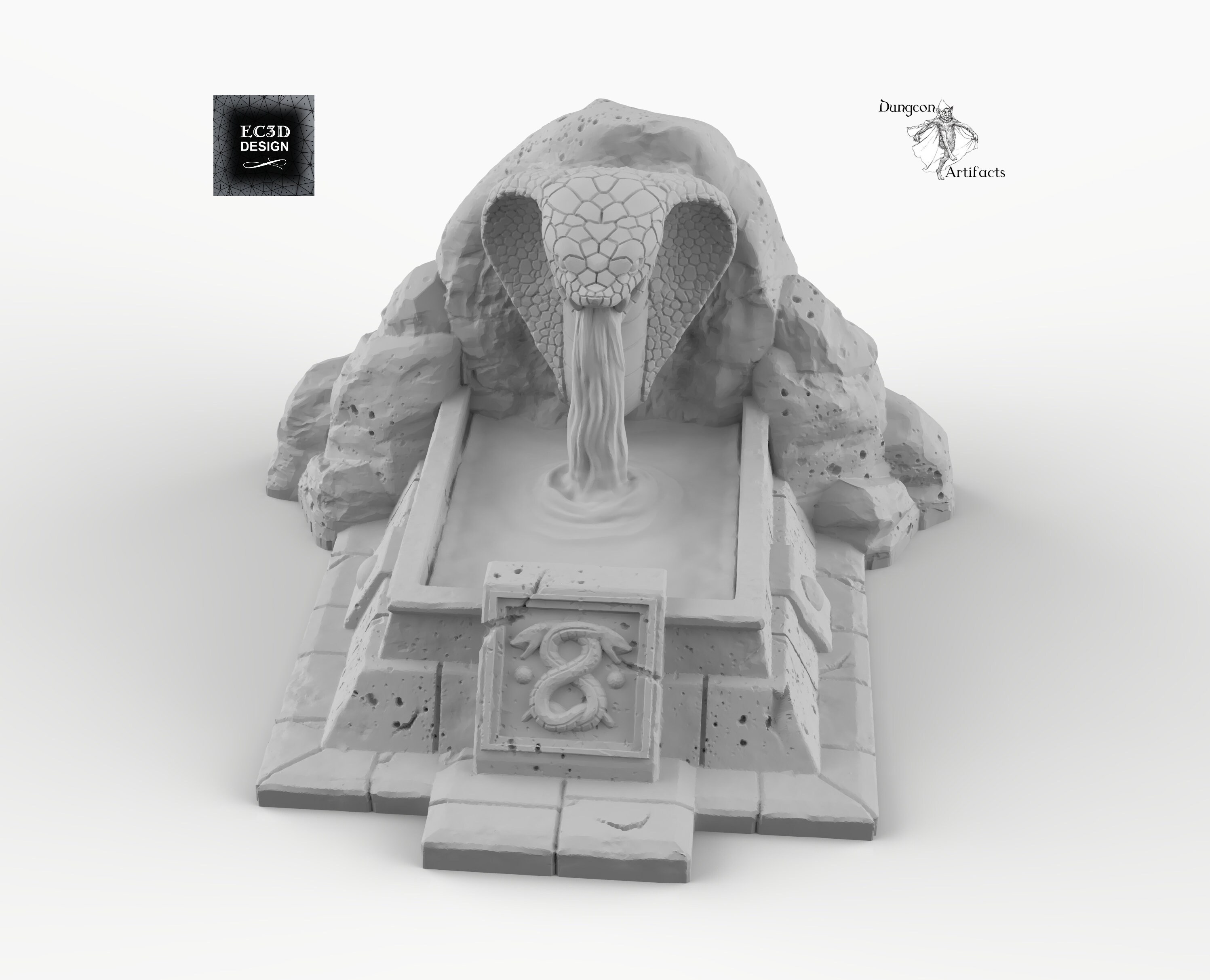 Snake Fountain 15mm 28mm 32mm Empire of Scorching Sands | Etsy