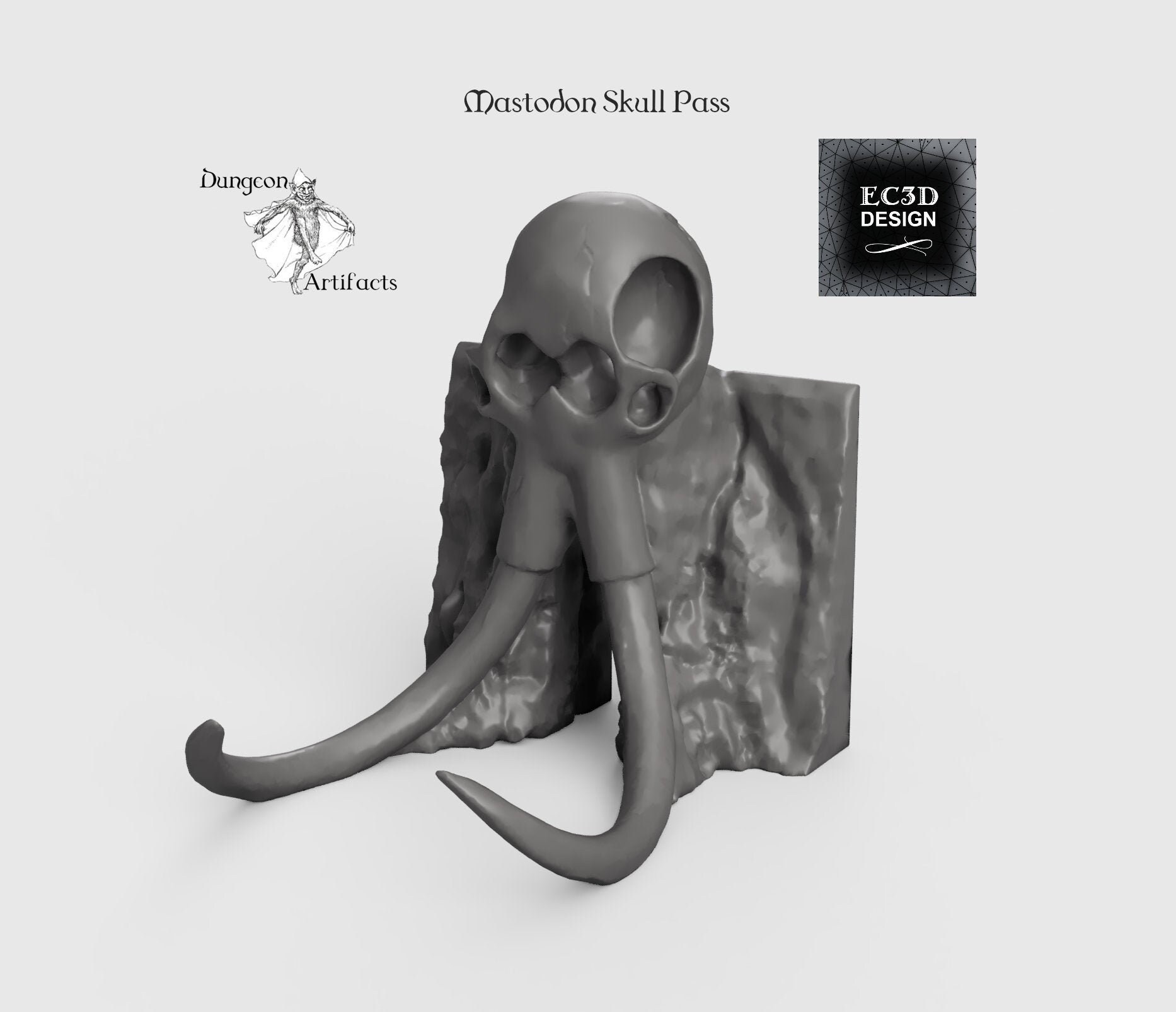 Mastodon Skull Pass 15mm 28mm 32mm Wilds of Wintertide | Etsy