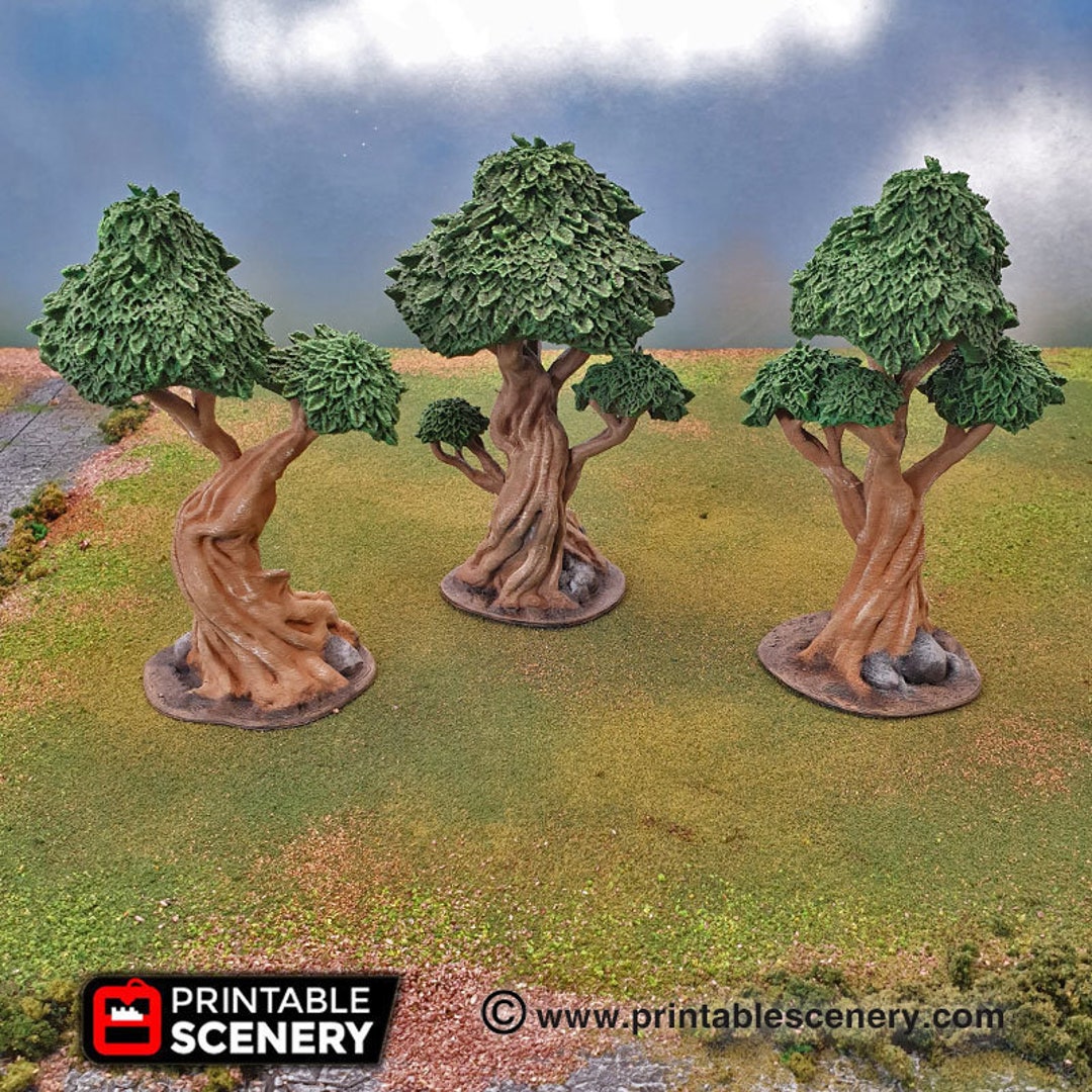 Gnarly Trees With Canopies Set - Clorehaven and the Goblin Grotto 15mm ...