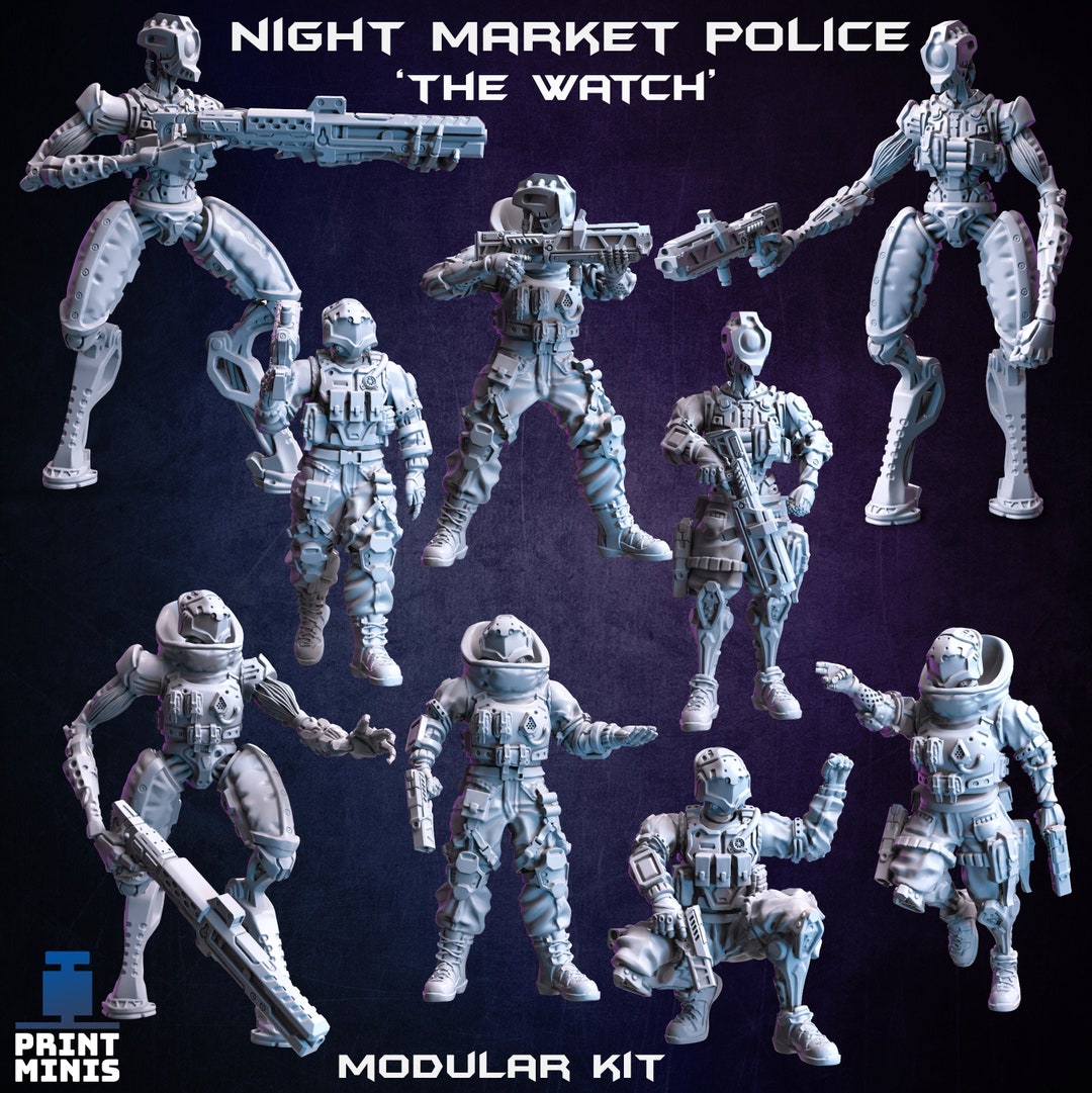 The Watch - Night Market Police - Print Minis - Wargaming D&D Dnd - Etsy