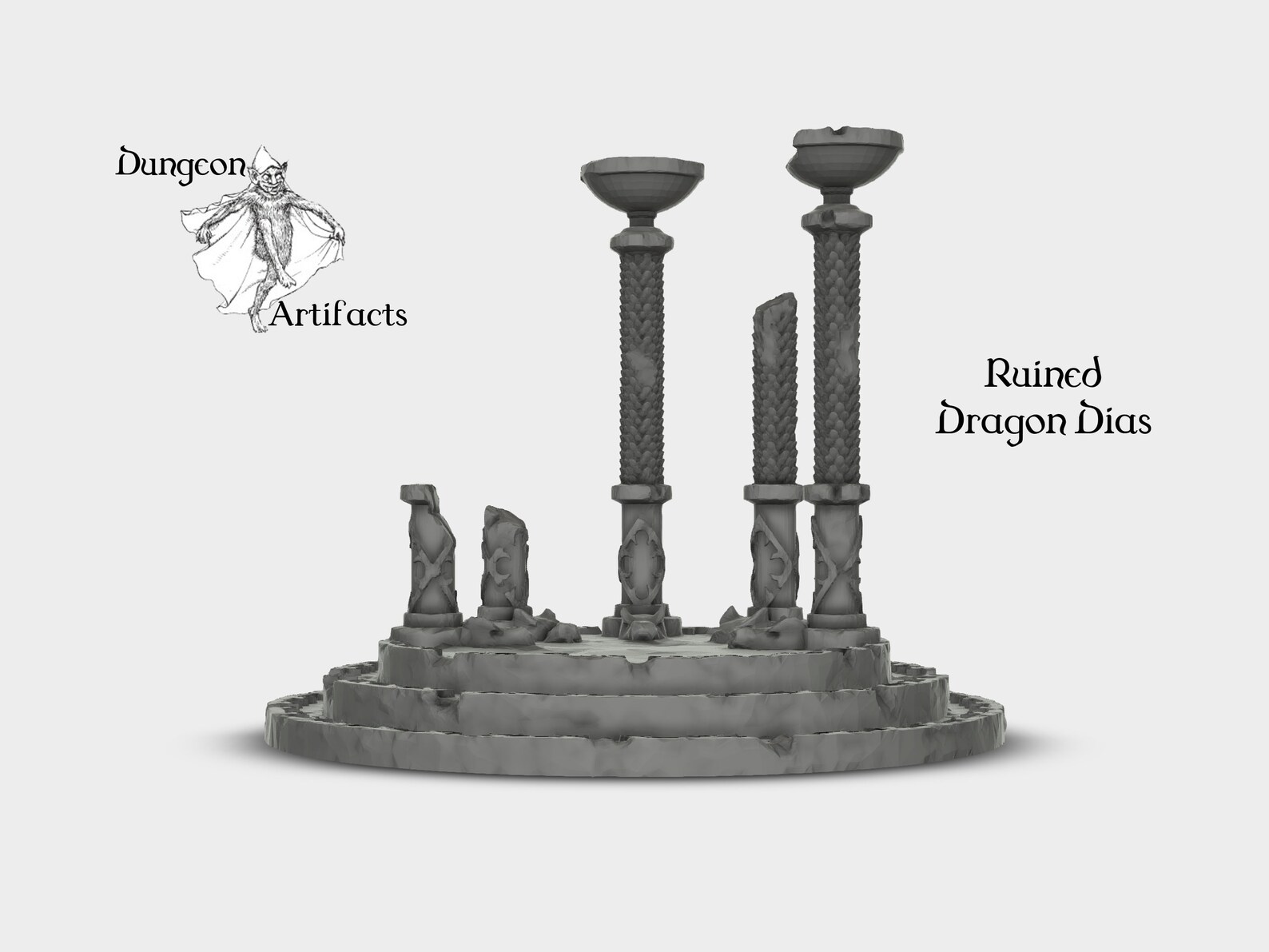 Rampage - Ruined Dragon Dais 28mm 32mm Wargaming Terrain - Etsy