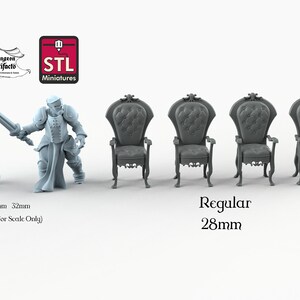 Fancy Chairs - STL Miniatures Wargaming Forgotten Realms D&D Dnd ...