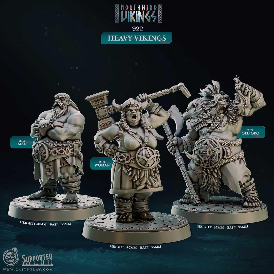 Heavy Vikings - Northwind Vikings - Castnplay - Terrain Wargaming D&D ...